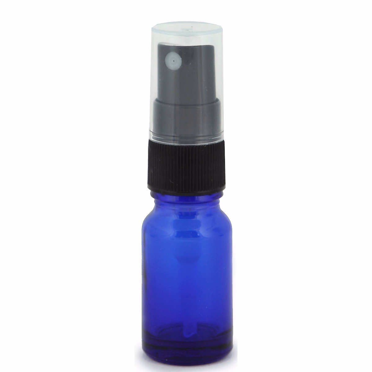 Vivaplex, 24, Cobalt Blue, 10 ml (1/3 oz) Glass Bottles, with Black Fine Mist Sprayer's