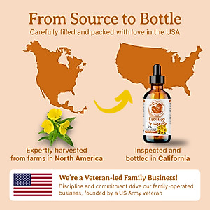 Bella Terra Oils - Organic Evening Primrose Oil 4oz - Unveiling the Richness of Cold-Pressed Organic Evening Primrose, Abundant in Vitamin F & Essential Fatty Acids for an Enhanced Glow