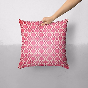 iiRov Deep Pink Bubble Morrocan Pattern - Custom Decorative Home Decor Indoor or Outdoor Throw Pillow Cover Plus Cushion Set for Sofa, Bed or Couch (Pillow CASE Cover Plus Cushion)