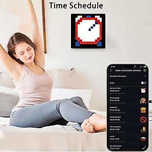 Neonawall LED Pixel Display, Pixel Art with 32 x 32 LED Panel Display APP Control Custom Text Pattern Animation for Gaming Room Decor, Digital Clock, Christmas Gifts