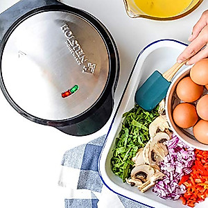 Holstein Housewares - Non-Stick Omelet & Frittata Maker, Black/Stainless Steel - Makes 2 Individual Portions Quick & Easy