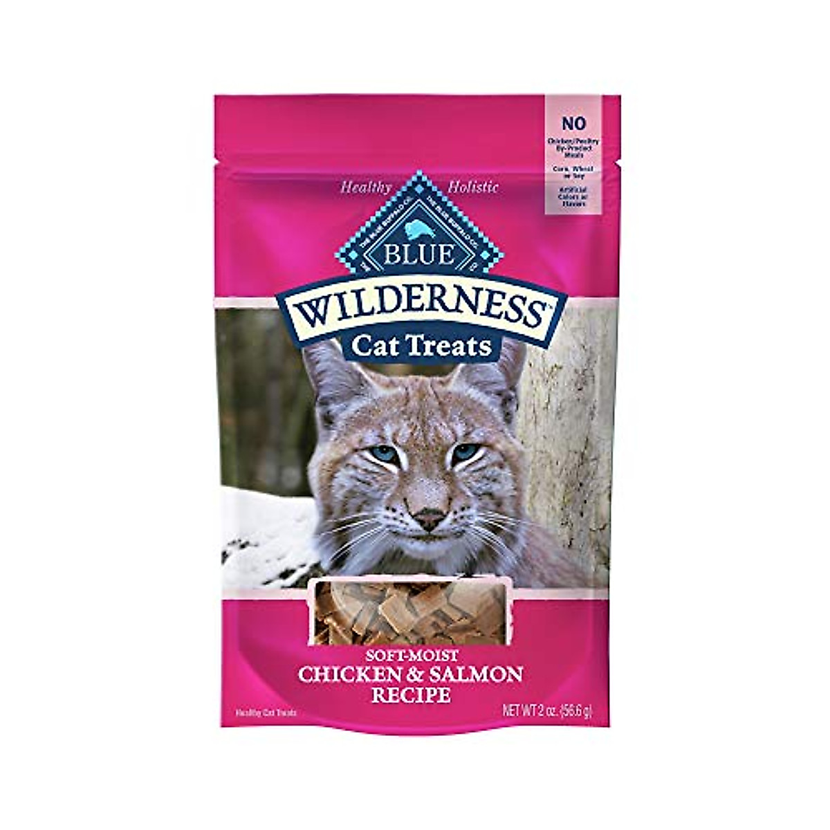 Blue Buffalo Wilderness Grain Free Soft-Moist Cat Treats, Chicken & Salmon 2-oz Bag