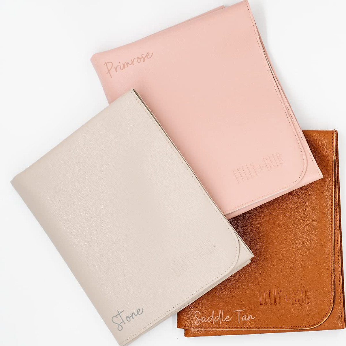 Changing Pad (16 x 30), Vegan Leather Baby Wipeable Changing Mat Portable Changing Pad Diaper Leather Changing Mat - Foldable Changing Mat - Changing Mat Baby Station (Primrose)