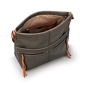 The Sak Womens Ashland Bucket Bag In Leather, Slate, One Size US