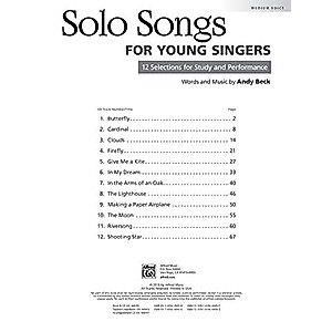 Solo Songs for Young Singers: 12 Selections for Study and Performance, Book & Online Audio (For Solo Singers)