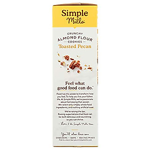 Simple Mills Almond Flour Crunchy Cookies, Toasted Pecan - Gluten Free, Vegan, Healthy Snacks, Made with Organic Coconut Oil, 5.5 Ounce (Pack of 1)
