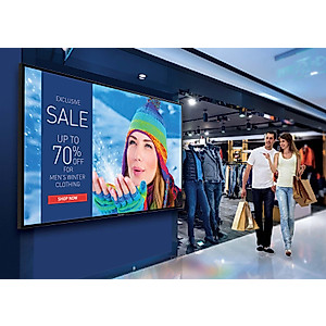 GTUOXIES 98 Inch 4K Movable Digital Signage TV Wide Screen, Home, Commercial with Built-in Speakers, Earphone, AV, Coaxial, Android, Full Array LED