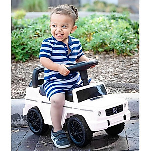 Best Ride On Cars Mercedes G-Wagon Push Car, White, Large