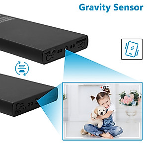 JLRKENG Spy Hidden Camera Power Bank HD 1080P 10000mah Portable Nanny Cam Mini Video Recorder Home Security Camera with Gravity Sensor/Motion Detection/Night