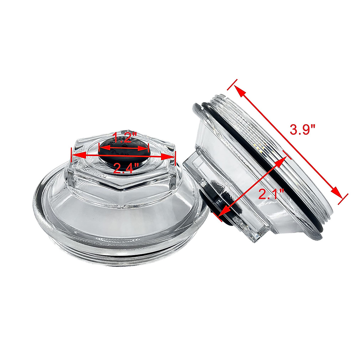 21-36 Oil Bath Dust Caps K71-148-00 Replacement for Dexter 9k-10K General Duty Axles 10K HD 12K 15K 4.0" Threads Trailer Axle 2 Pcs Plastic Screw-on Cap Kit Rubber Plugs O-Rings