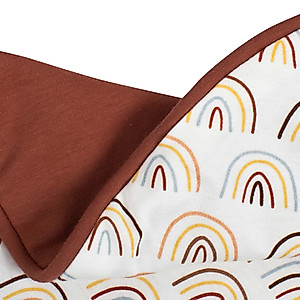 Boppy Organic Original Support Nursing Pillow Cover, Spice Rainbows, 100% Organic Cotton Jersey Cover Fits All Boppy Original Nursing Supports for Breastfeeding and Bottle, Cover Only