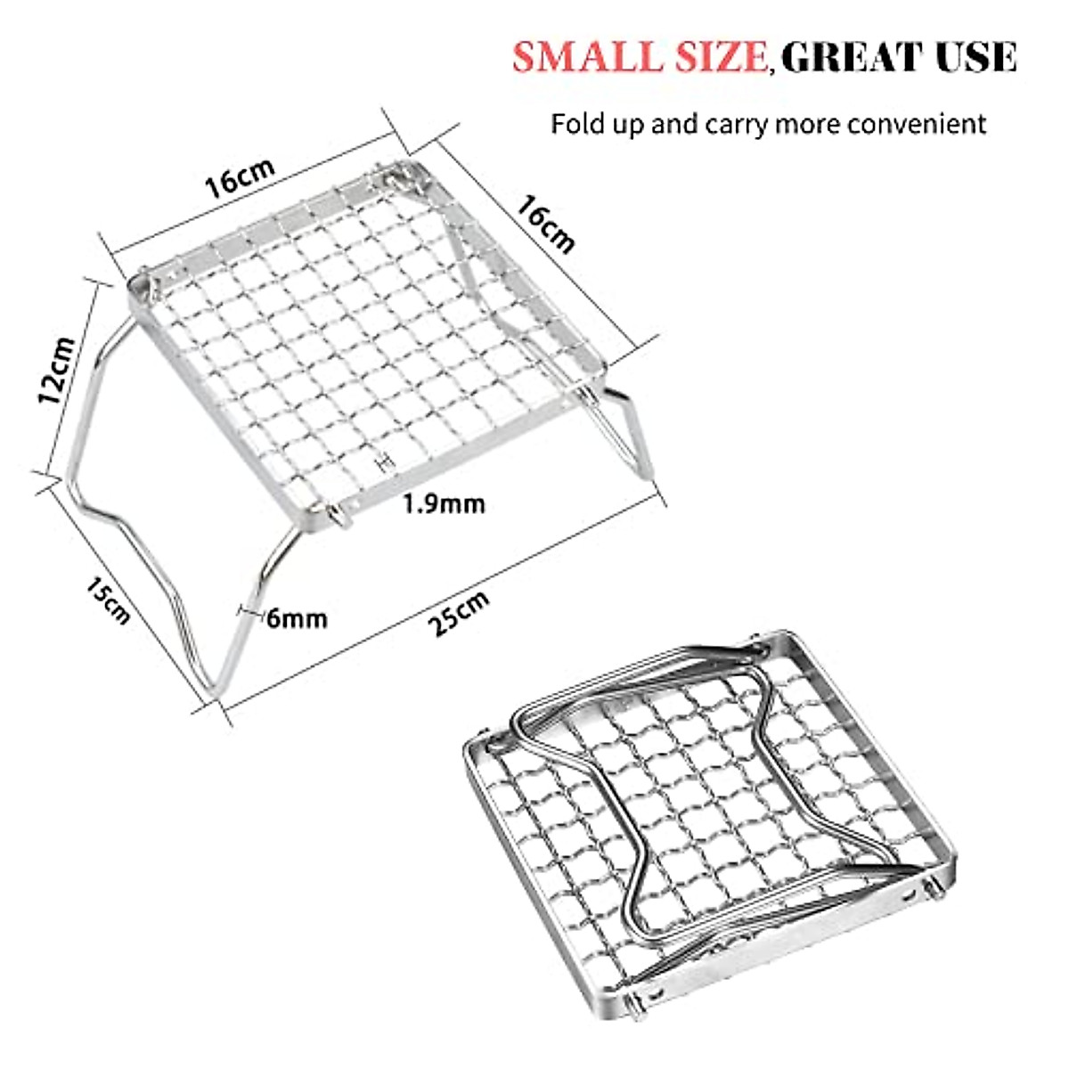 Folding Portable Barbecue Grill, Lightweight smoker Grill,Outdoor BBQ Grill for Picnics Garden Camping Beach Party (S)