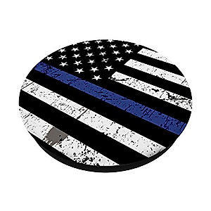 Thin Blue Line American Flag USA Flag PopSockets Swappable PopGrip