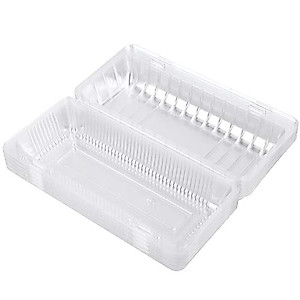 Alinory Storage Box, 25 PCS Plastic Hinged Loaf Container Food Fruit Storage Box(22.5 * 12.7cm)
