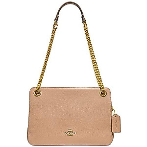 COACH NEW AUTHENTIC PEBBLE LEATHER CONVERTIBLE SATCHEL HANDBAG (Beechwood)