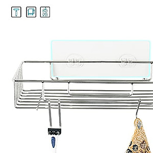 YSJHHJLL Shower Caddy, Shower Organizer, Shower Shelf, Bathroom Organizer, Shower Organizer Hanging, Adhesive Wall Mounted Shower Shelves, No Drilling, No Rust, Never Collapse, for Bathroom Storage ( 2 pack).