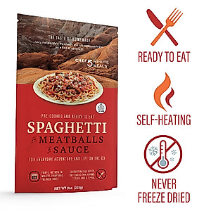 Chef 5 Minute Meals Spaghetti with Meatballs in Sauce Backpack Meals