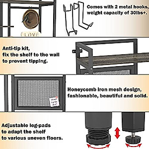 Gezen 6-Tier Industrial Bookshelf Wood Bookcase with Metal Frame, Tall Office Book Shelves Wooden Etagere Book Shelf, Open Storage Shelving Unit for Living Room/Study Room/Bedroom(Black Oak)