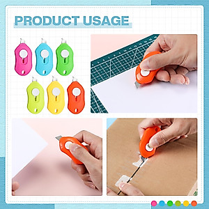 Lasnten 100 Pcs Mini Retractable Utility Knife Box Cutter Lightweight Colorful Cloud Shape Pocket Knife for Letter and Small Box Opening Suitable for Home Office Hobby Use Crafts, Random Color