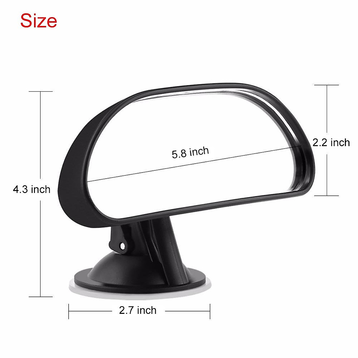 Aiprov Baby Car Mirror, Rear View Mirror Baby Front Facing For Back Seat With Suction Safety Rearview Adjustable, 360 Degree Rotable Forward Baby Mirror For Infant