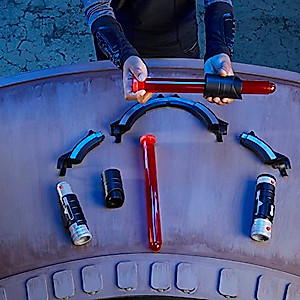 STAR WARS Lightsaber Forge Inquisitor Masterworks Set Double-Bladed Electronic Lightsaber, Customizable Roleplay Toy for Kids Ages 4 and Up