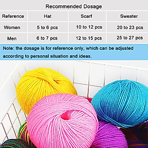Yarn for Crocheting and Knitting, QLRFFLJOY Soft Crochet Yarns Skeins Multicolored Yarn Balls DIY Yarn Skein for Making Shoes, Sweater, Hat, Gloves, Scarf, Socks