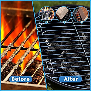 CONSDAN Grill Scraper, Soild Oak Wooden Grill Brush, Grill Scraper for Outdoor Grill, Bristle Free Grill Scrapers, Grill Grate Cleaner Safe Wood Grill Brusher