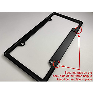[Officially Licensed Product] - U.S. Army Retired - Domed Custom-Made Personalized Narrow (Thin) Top 4 Hole Metal Car License Plate Frame with Free caps - Black (Quantity: 1 Frame)