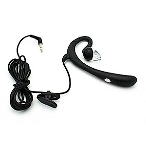 Wired Mono Headset Earphone w Mic Headphone 3.5mm Single Earbud Hands-Free Microphone Over-The-Ear Compatible with LG K40