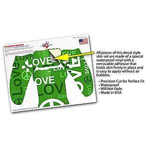 WraptorSkinz Skin Wrap compatible with Sony PS5 DualSense Controller Love and Peace Green (CONTROLLER NOT INCLUDED)