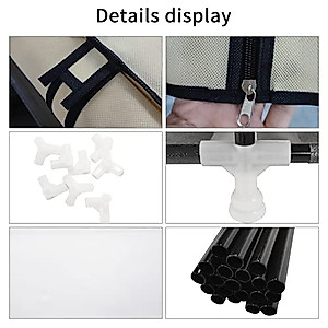 UDEAR Shoe Rack Portable 7 Tier Free Standing Shoe Organizer with Dustproof Cover Beige