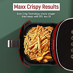 Air Fryers 4 Qt, Fabuletta 9 Cooking Functions Smart Air Fryers, Shake Reminder, Powerful 1550W Electric Hot Air Fryer,Tempered Glass Display, Dishwasher-Safe & Nonstick, Quiet, Fit for 2-4 People