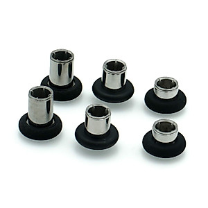 PartEGG Original 6 in 1 Replacement Swap Thumbsticks Set for Xbox One Elite Controller/PS4 DualShock 4 Controller/Xbox One Controller Analog Stick Black