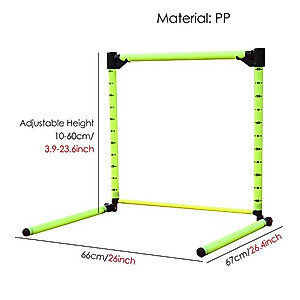 Pro Adjustable Hurdles with Scale, Lightweight Track & Field Workout Trainer Kit, Athletic Soccer & Football Training Equipment for Outdoor