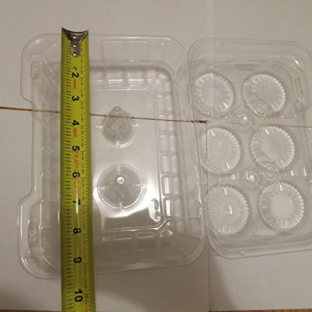 pack of 30 half dozen cupcake containers 6 compartment Clear Cupcake Muffin Containers 4" High for topping Strong Quality 6 cupcake containers plastic disposable 6 cupcake boxes 6 cupcake holder