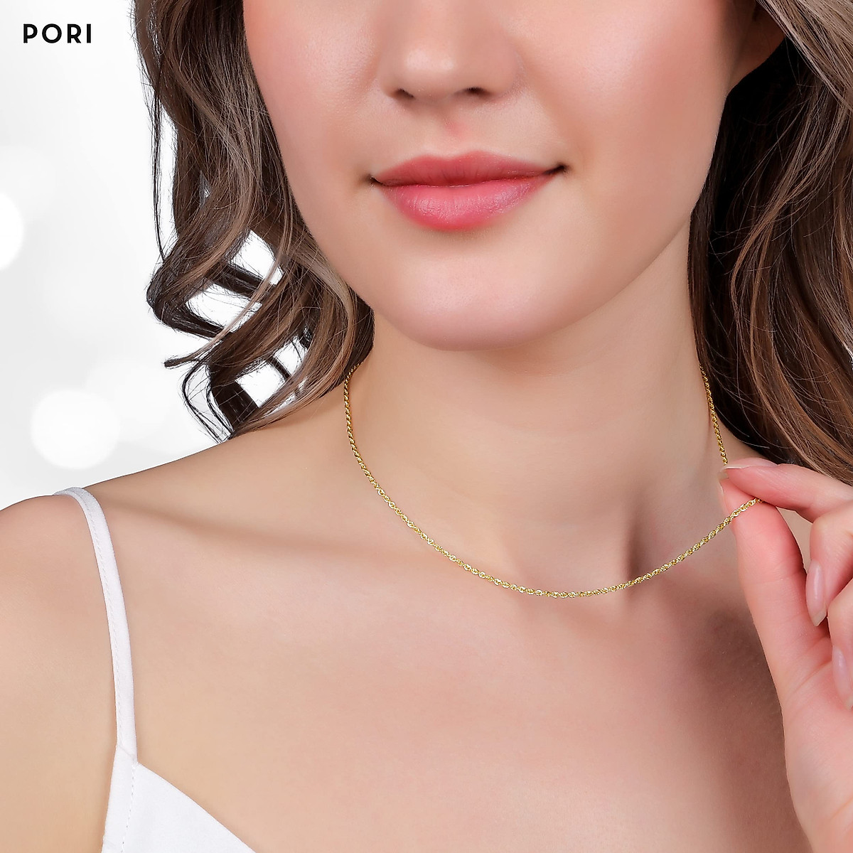 PORI JEWELERS 18K Yellow Gold 1.5MM, 1.8MM, 2MM, 2.5MM, 3MM, 4MM, or 5MM Diamond Cut Rope Chain Necklace Unisex Sizes 16"-30" (1.5MM, 20)