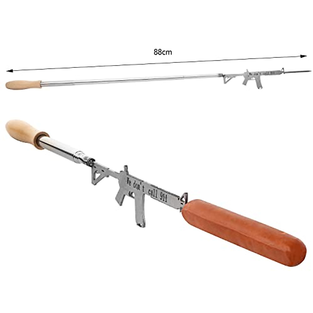 AR15 Gun Marshmallow & Hotdog Roaster Extendable 30 Inch Fire, BBQ Skewers Set for Marshmallows, Sausage Meat Grill Funny - Barbeque Gifts, Grilling, Novelty Gift - Great for Parties, Rifle Hotdogs