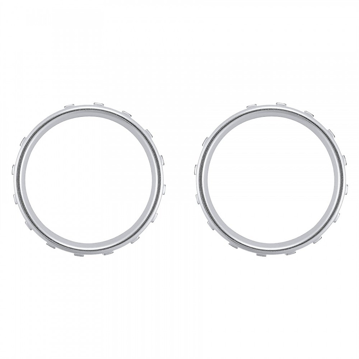 eXtremeRate Matte Chrome Silver Accent Rings Accessories for Xbox One Elite Controller, Replacement Parts Profile Switch Buttons for Xbox One Elite Controller (Model 1698) - Pack of 2
