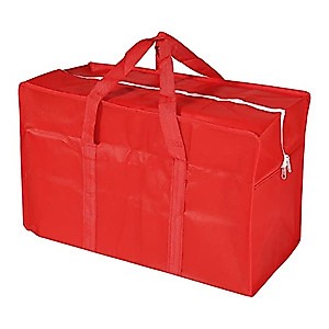 PATIKIL Closet Storage Bags, 31.5'' Length Waterproof Clothes Blankets Organizer Bag with Carrying Handles for Bedding, Red