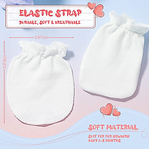 20 Pairs Newborn Baby Boys Girls Mittens 0-6 Months Infant Toddler Mittens No Scratch Solid Color Gloves (Bright Color)