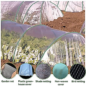 10pcs Garden Greenhouse Hoops, 19.7"x19.7" Grow Tunnel for Raised Bed, Bendable Rust Free Metal Gardening Hoop Houses Frame for Plant Cover Support Garden Fabric Low Growing Plant