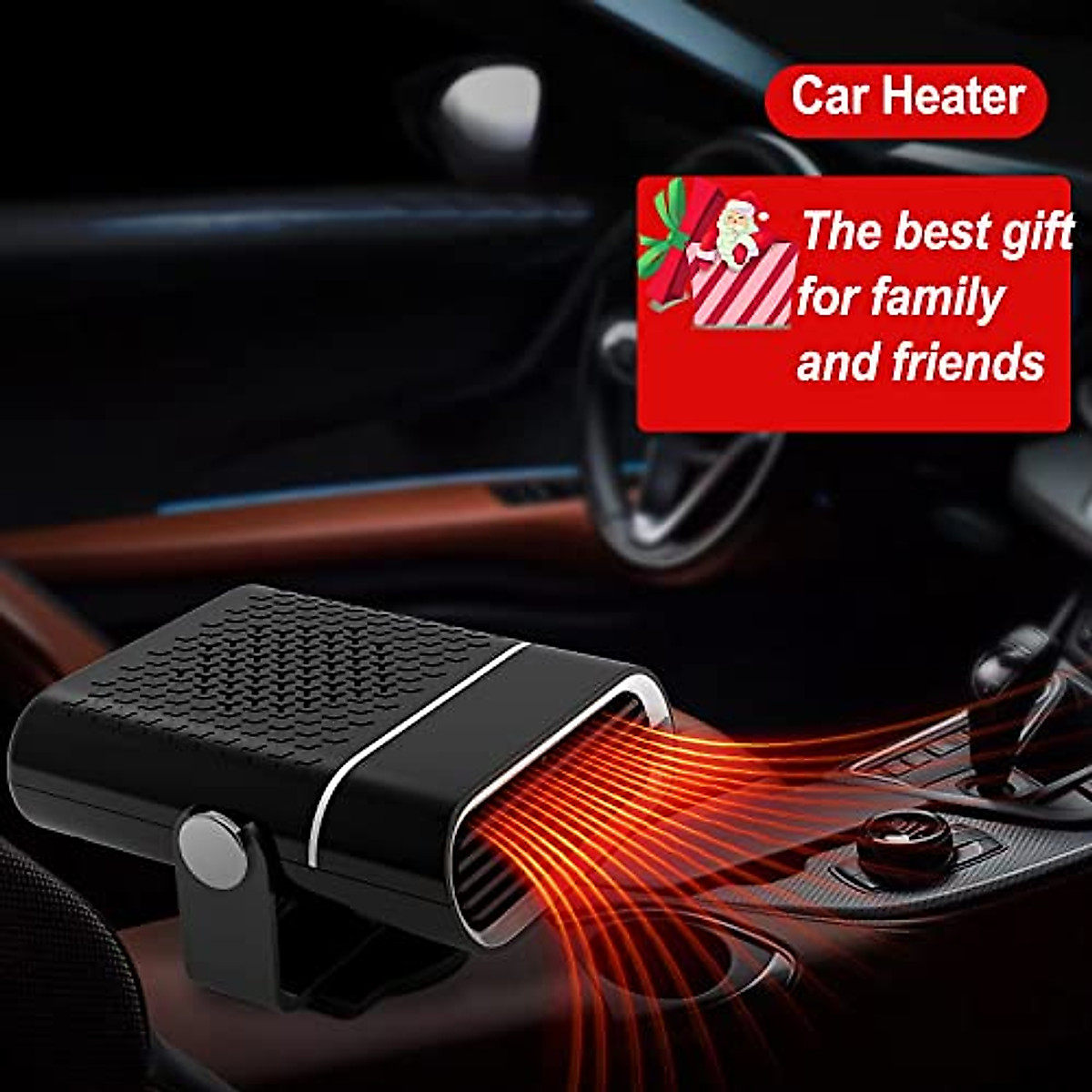 Arecwy Car Heater, 2 in 1 12V 120W Auto Car Windshield Heater Cooling Fan Auto Defogger 360 Degree Rotatable Heating Defrost