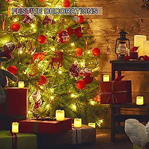 Starkik Flameless Votive Candles, 24Pack and Long Lasting Emulation Candles, LED Lights in Warm for Weddings, Festival Celebration, Outdoor, and Others