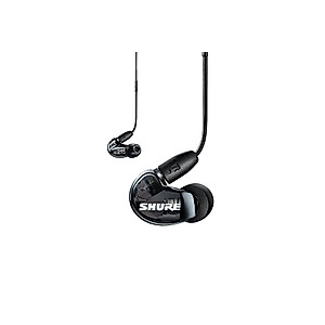 Shure AONIC 215 Wired Sound Isolating Earbuds, Clear Sound, Single Driver, Secure In-Ear Fit, Detachable Cable, Durable Quality, Compatible with Apple & Android Devices - Black