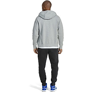 Nike Men's Sportswear Club Fleece Full Zip Hoodie, Fleece Zip-Up Hoodie Men, Dark Grey Heather/Mattelic Silver/White, 2XL
