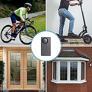 Lancoon Wireless Anti-Theft Vibration Alarm, 110dB Loud Sensitivity Adjustable Motion Sensor Burglar Security System for Door Window Bike Motorcycle Motorhome