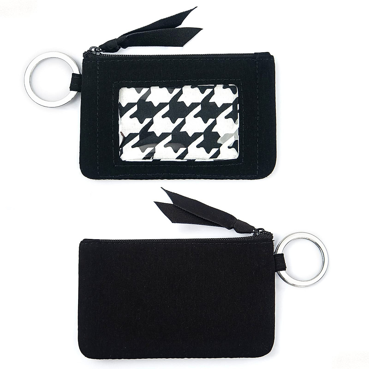 ANNAMITO POP Wonderful Pattern Cotton Zip ID Case Wallet Marble Card Badge Holder With Key Ring Coin Lanyard For Girl Ladies Women Gift