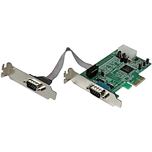 StarTech.com 2 Port Low Profile Native RS232 PCI Express Serial Card with 16550 UART - PCIe RS232 - PCI-E Serial Card (PEX2S553LP)