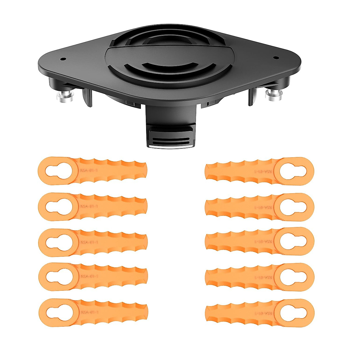 TRUSTLIONTEK Trimmer Blades Head Replacement Spool,Compatible with Black & Decker GH900 GH600 LST522 LCC140，Can Replace AF1003ZP，AF-100-32P Replacement spools. (1+10 Blade), TLHGB-01-BD