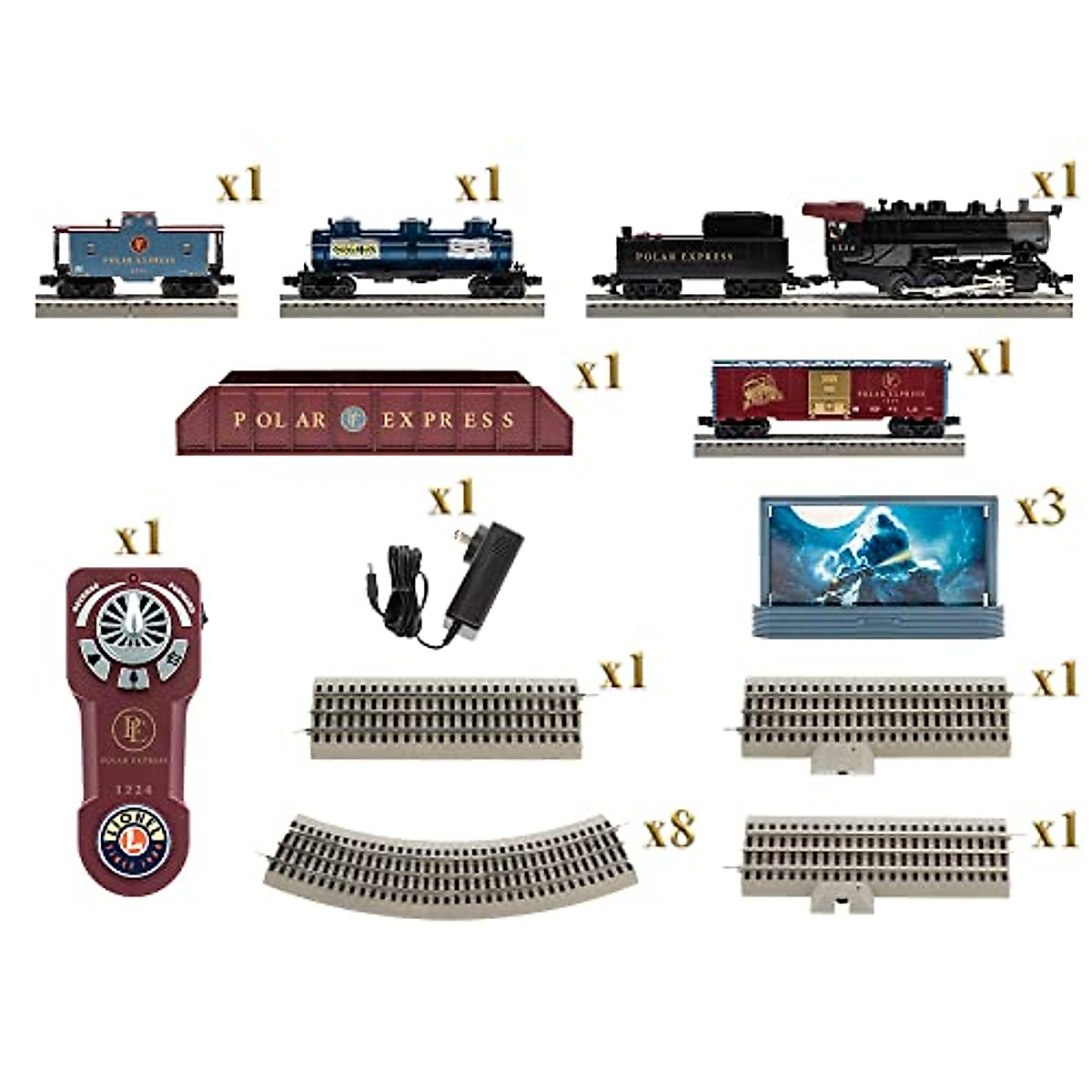 Lionel The Polar Express Freight 5.0 Electric O Gauge Train Set with Bluetooth & Remote